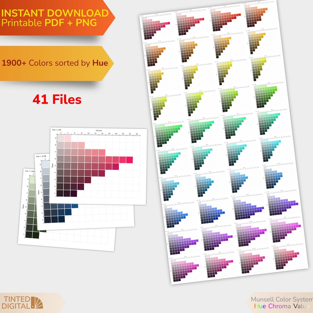Munsell Color System Charts, Color Reference, Color Matching, Printing ...