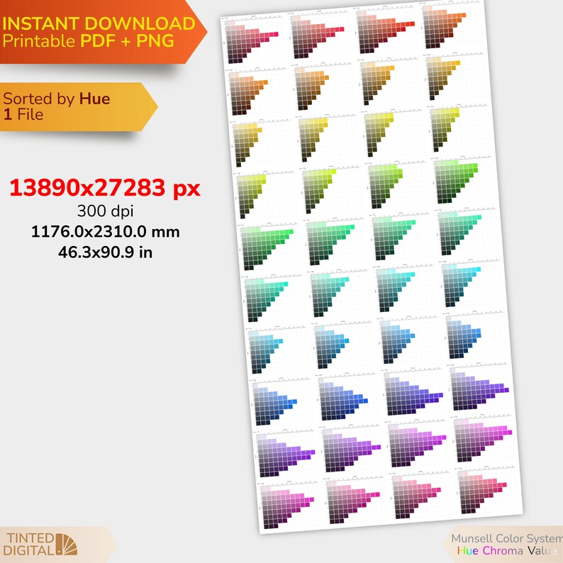 Munsell Color System Charts, Color Reference, Color Matching, Printing ...