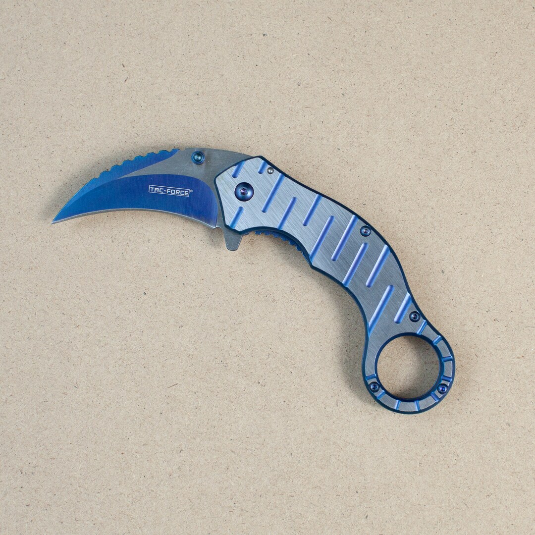 Blue Karambit Knife, Collectible Knife, Gift for Men, Birthday Gift ...