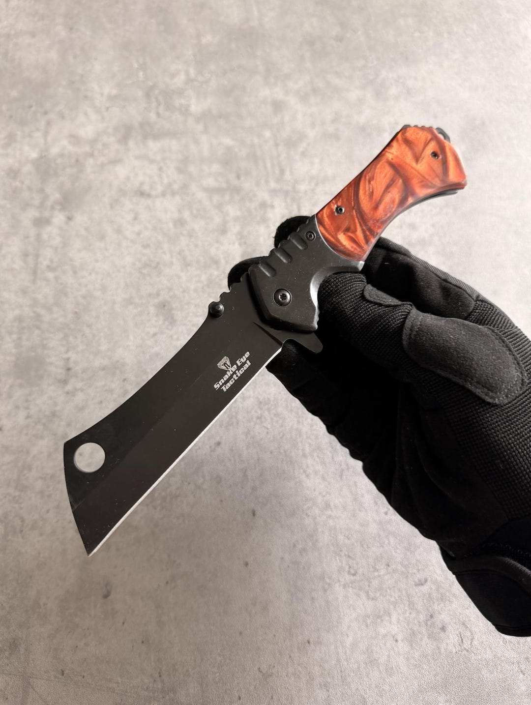 Spring Assisted Folding Pocket Knife, Black and Brown Handle - Etsy