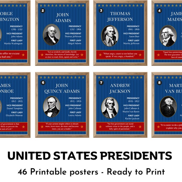 Us Presidents Poster - Etsy