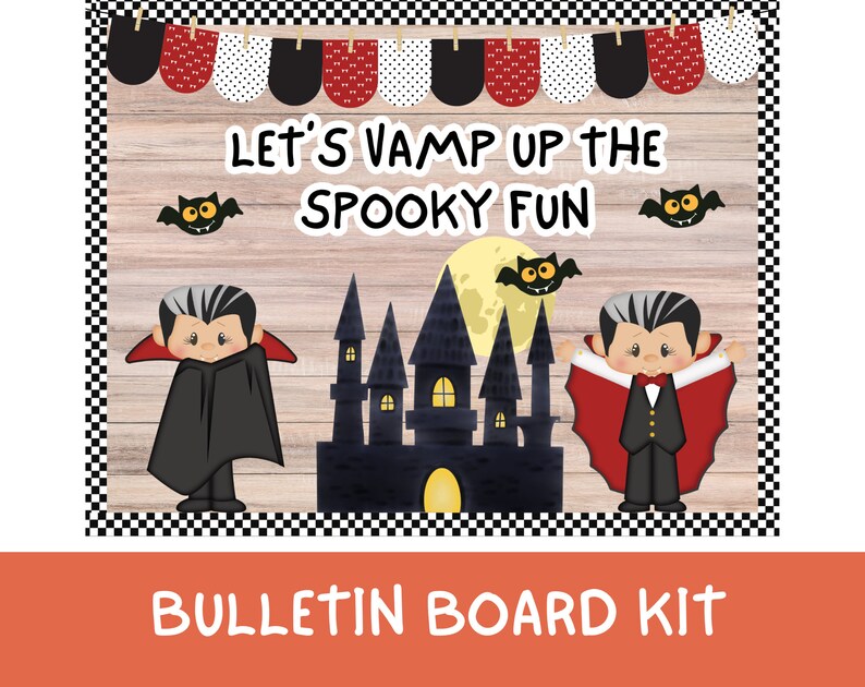 Vampire Halloween Bulletin Board Kit, Halloween Bulletin Board ...
