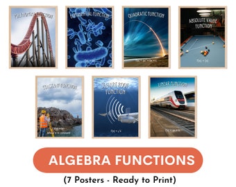 Algebra Functions High School Math Posters - Etsy