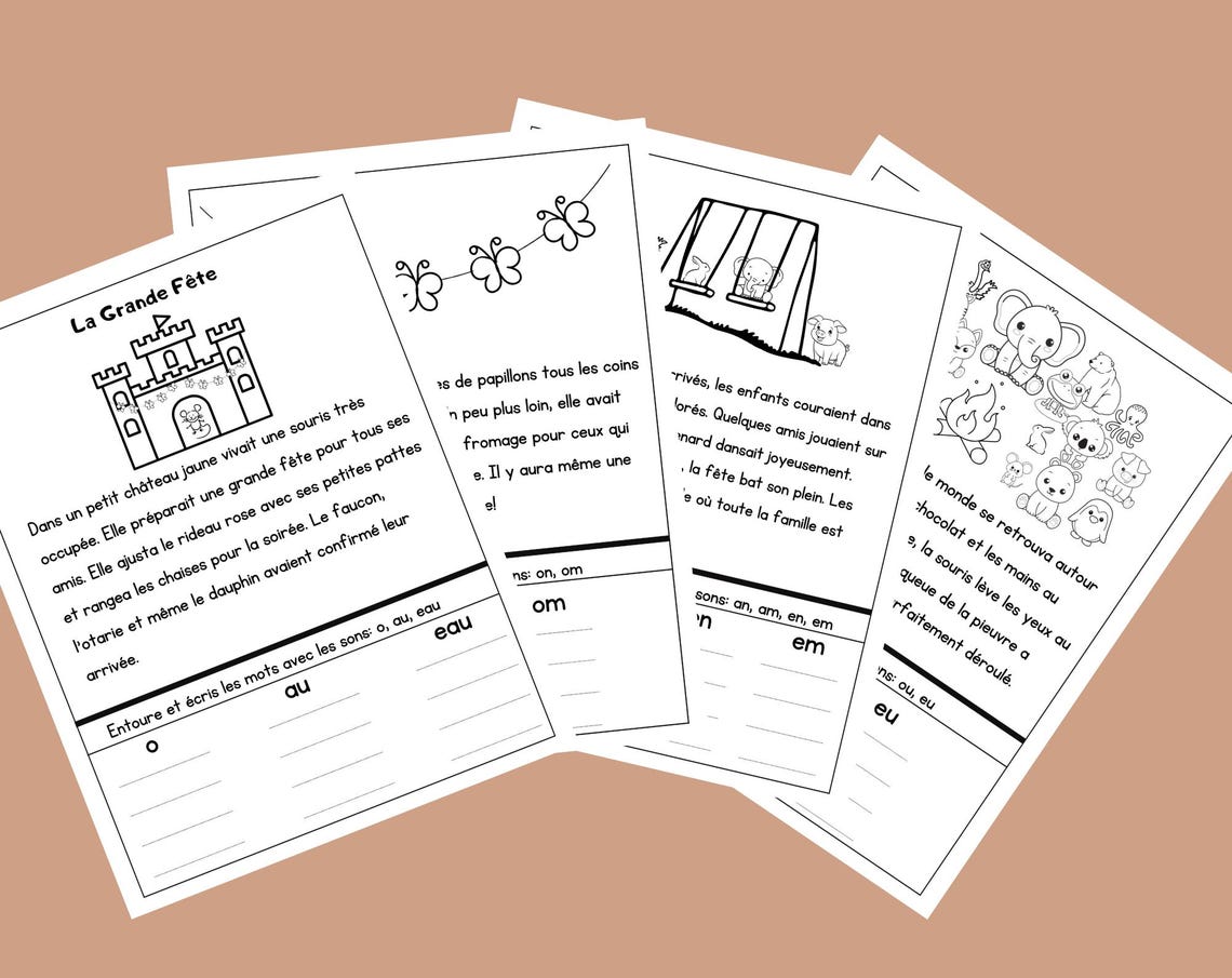 French Sounds Phonics Exercises, French Classroom (100 Pages), Les ...