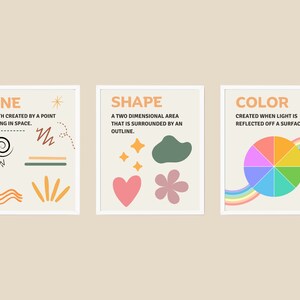 Elements of Art and Principles of Design Posters Bundle, Art Classroom ...