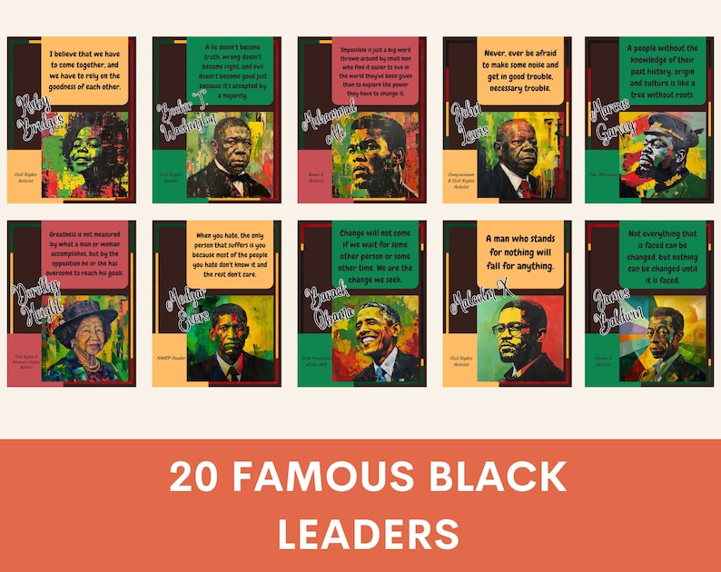 Juneteenth Posters, 20 Famous Black Leaders, Famous Black Activists ...