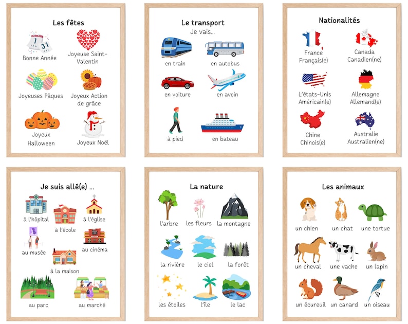 French Flashcards and Posters, French Language Learning, French ...