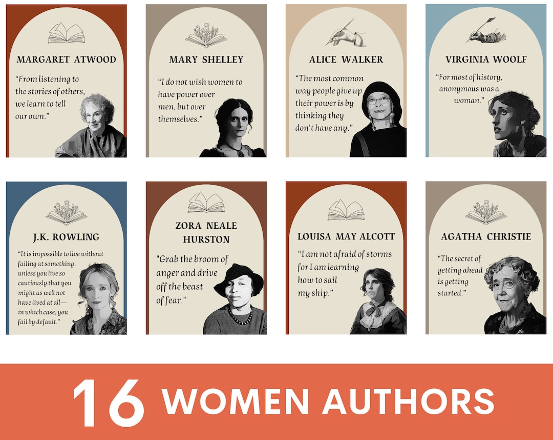 Women Authors, Female Writers, Women's History Month, Posters, Women in ...