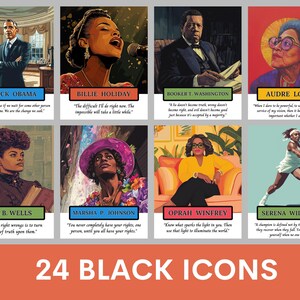 Famous Black Leaders, Black Icons, Black History Month Posters ...
