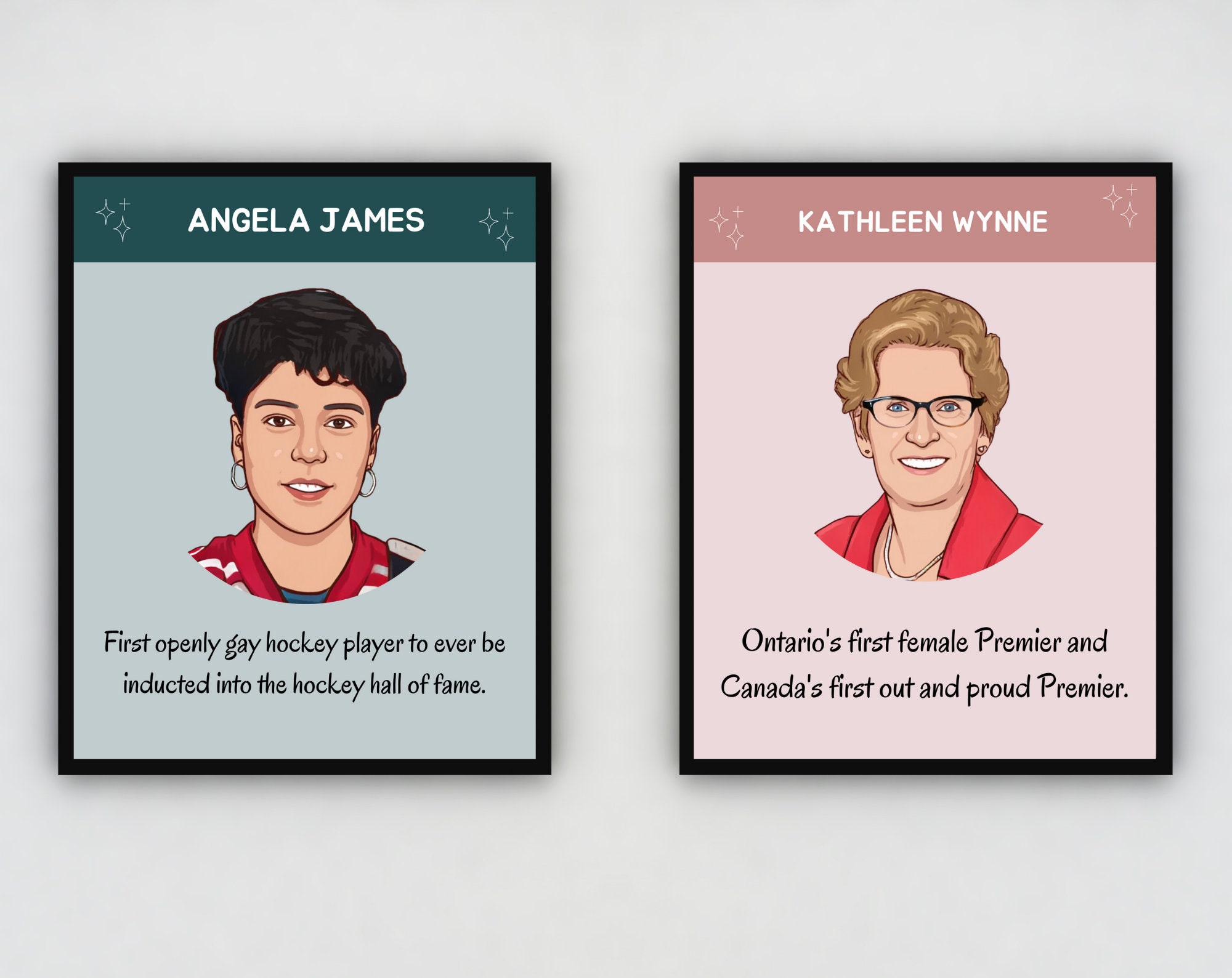 Canadian LGBTQ+ Leaders (set of 8), Famous LGBTQ Pioneers Posters ...