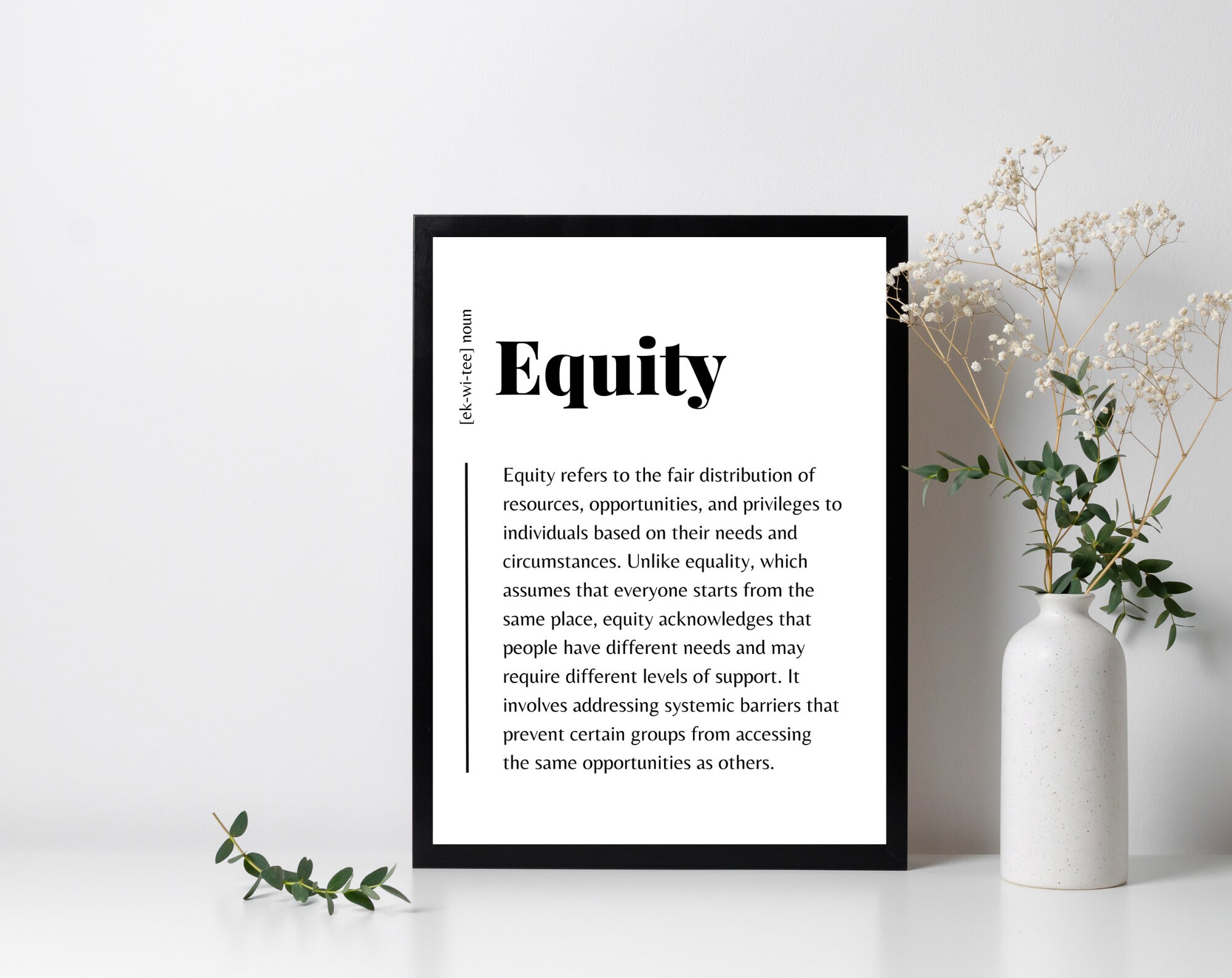 Set of 4 Diversity Definition Poster, DEIB Poster, Diversity, Equity ...