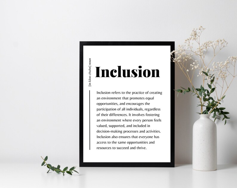 Set of 4 Diversity Definition Poster, DEIB Poster, Diversity, Equity ...
