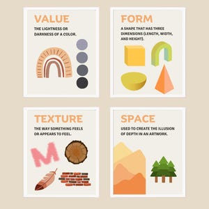 Elements of Art and Principles of Design Posters Bundle, Art Classroom ...