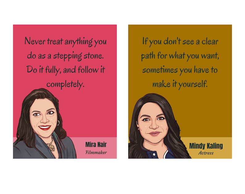 South Asian American Icons Posters(set of 8), Iconic Indian Americans ...