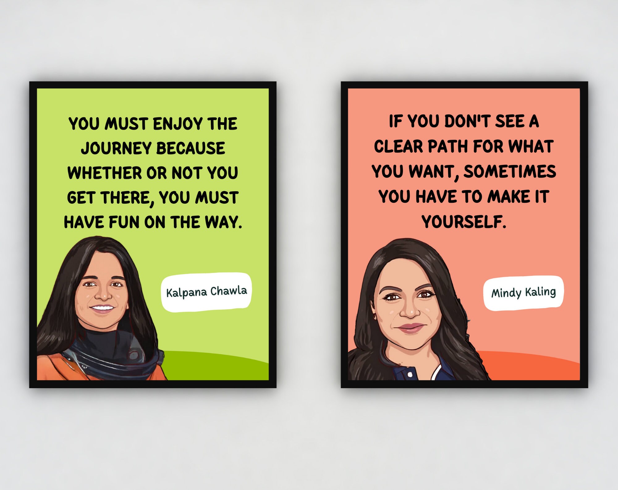 Rainbow South Asian American Icons Postersset of 8, Iconic Indian ...