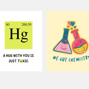 Vol4 (set of 8) Funny Science Puns Posters, Chemistry Puns Posters ...