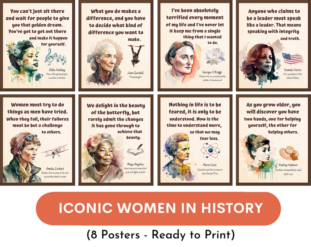Iconic Women in History Posters, Inspiring Women in History ...