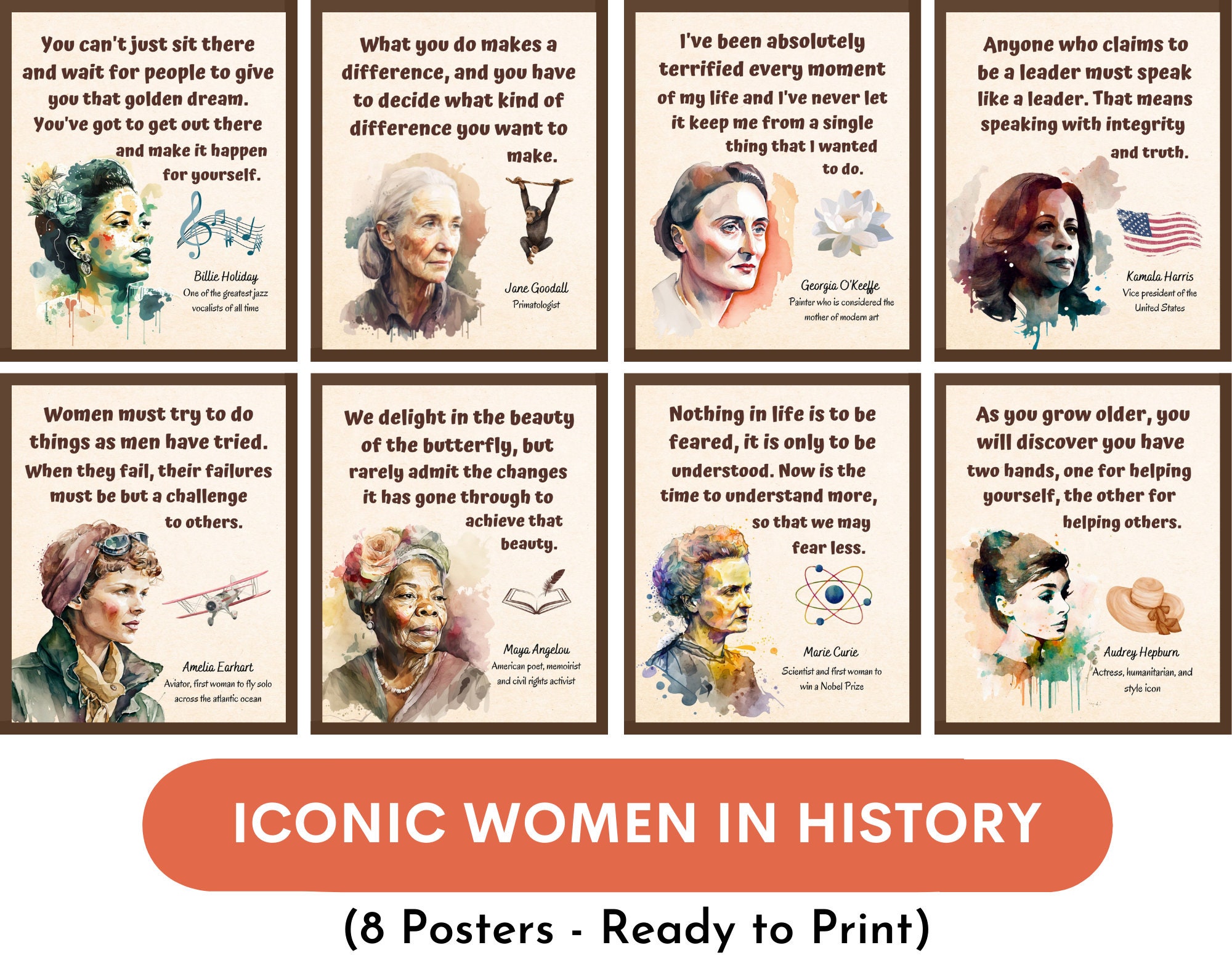 Iconic Women in History Posters, Inspiring Women in History ...
