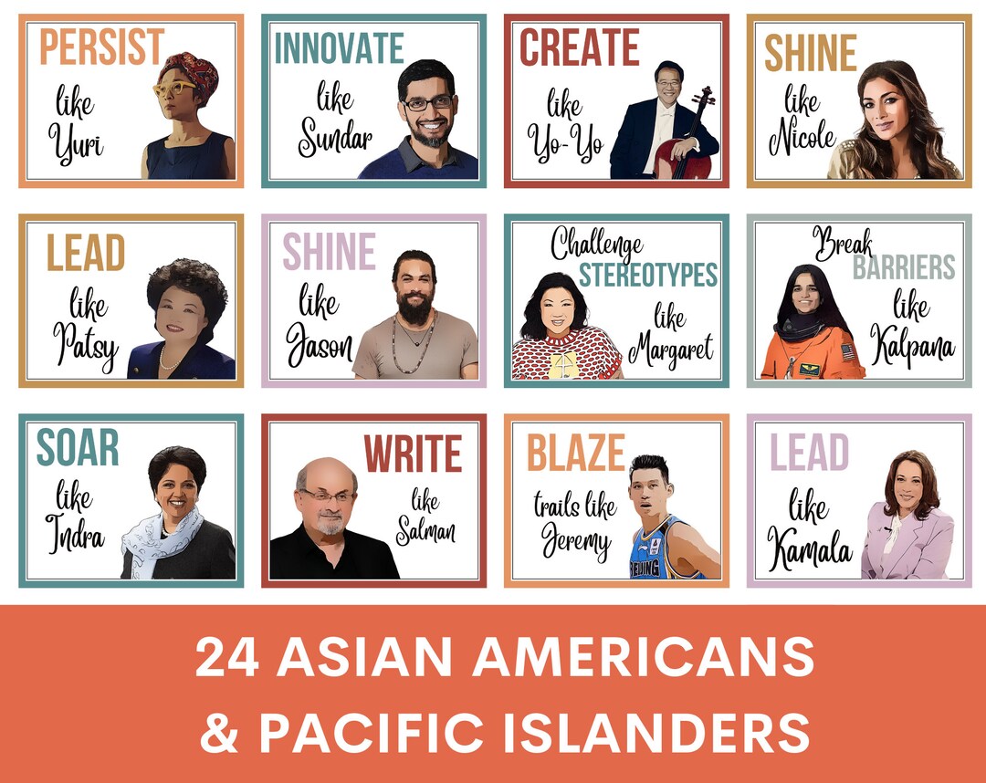 Asian American and Pacific Islanders Changemakers (set of 24 Posters ...