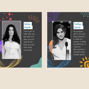 Famous People With Dyslexia Set of 8 Posters, Dyslexia Awareness Month ...