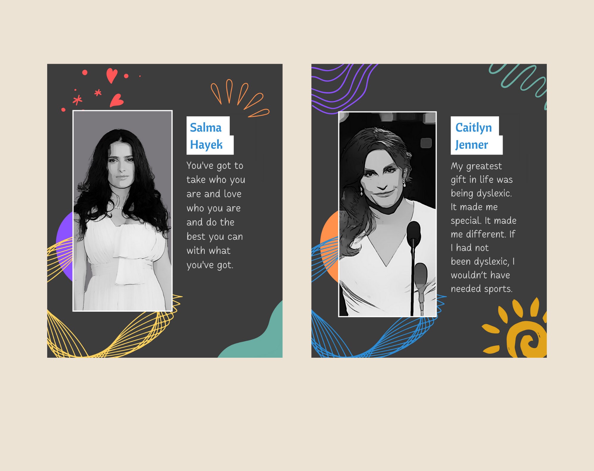 Famous People With Dyslexia Set of 8 Posters, Dyslexia Awareness Month ...