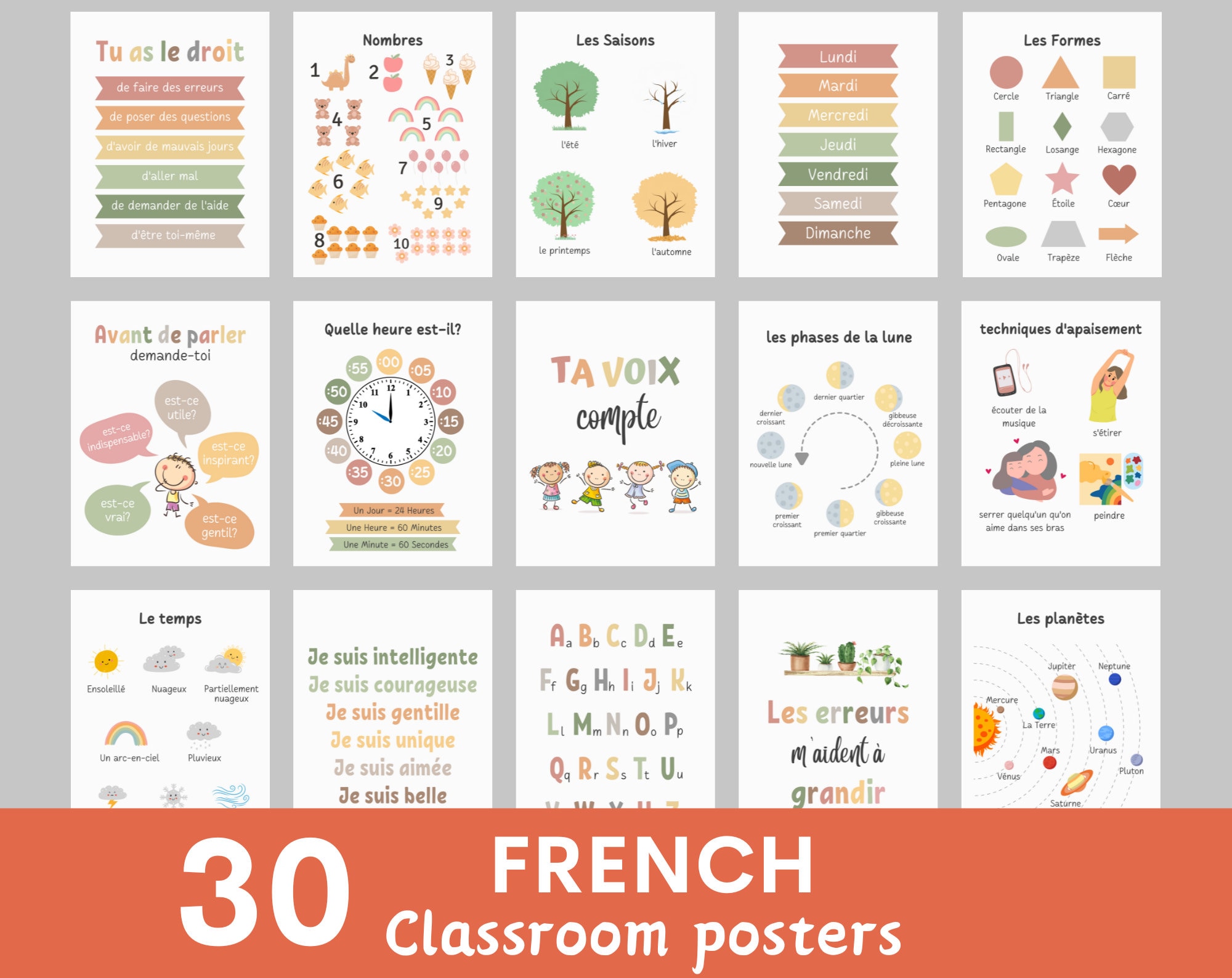 French Classroom Posters (30 Posters), French Classroom Decor, French ...