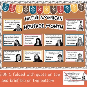 Native American Heritage Month Bulletin Board, Famous Native American ...