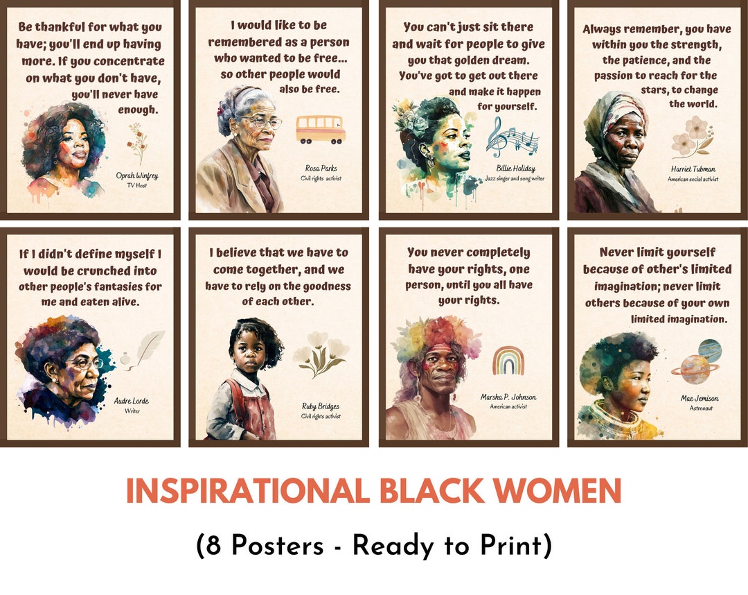 Inspirational Black Women in History Posters, Influential Black Women ...