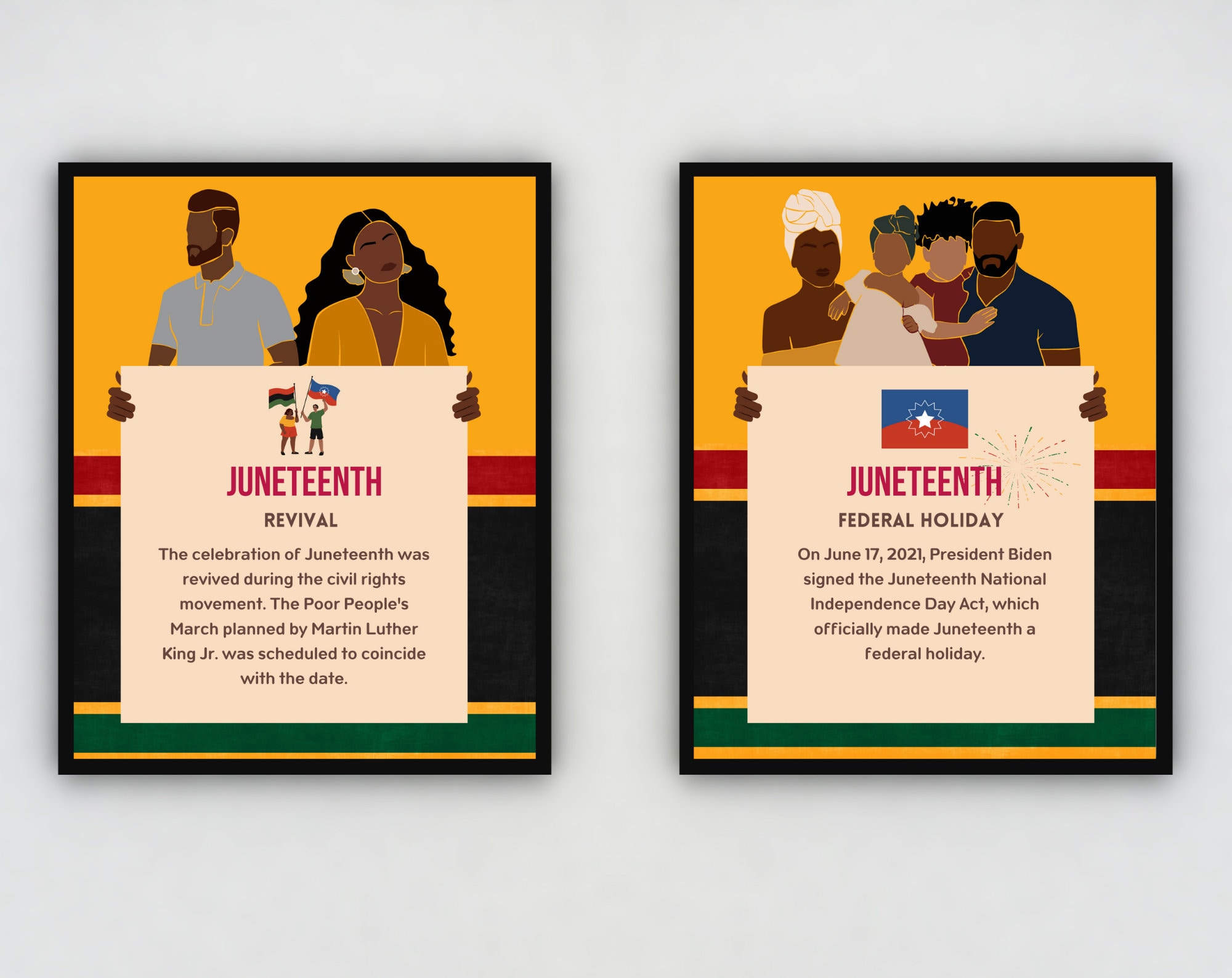 Juneteenth History Posters (set of 8), Historical, Freedom Posters ...