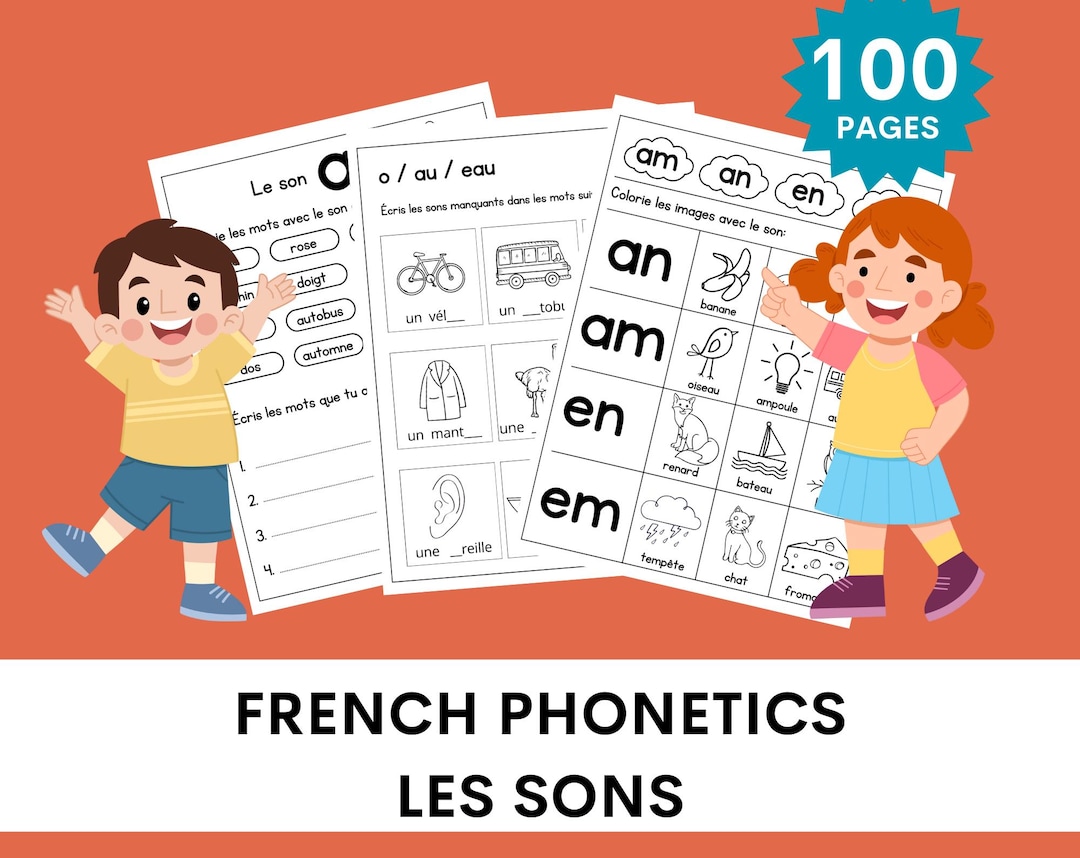 French Sounds Phonics Exercises, French Classroom (100 Pages), Les ...