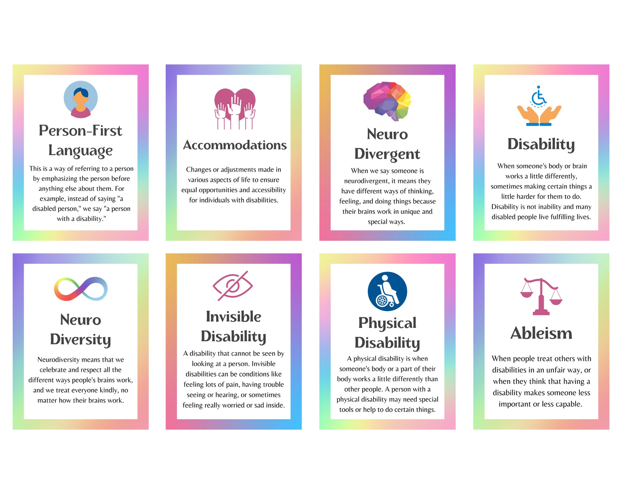 Neurodiversity Posters, Disability Awareness Posters, Invisible ...
