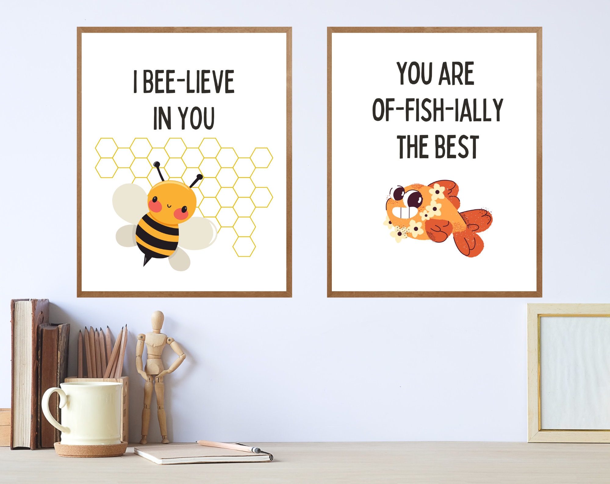Motivational Puns Posters Set of 10 Ready to Print, Inspirational Pun ...