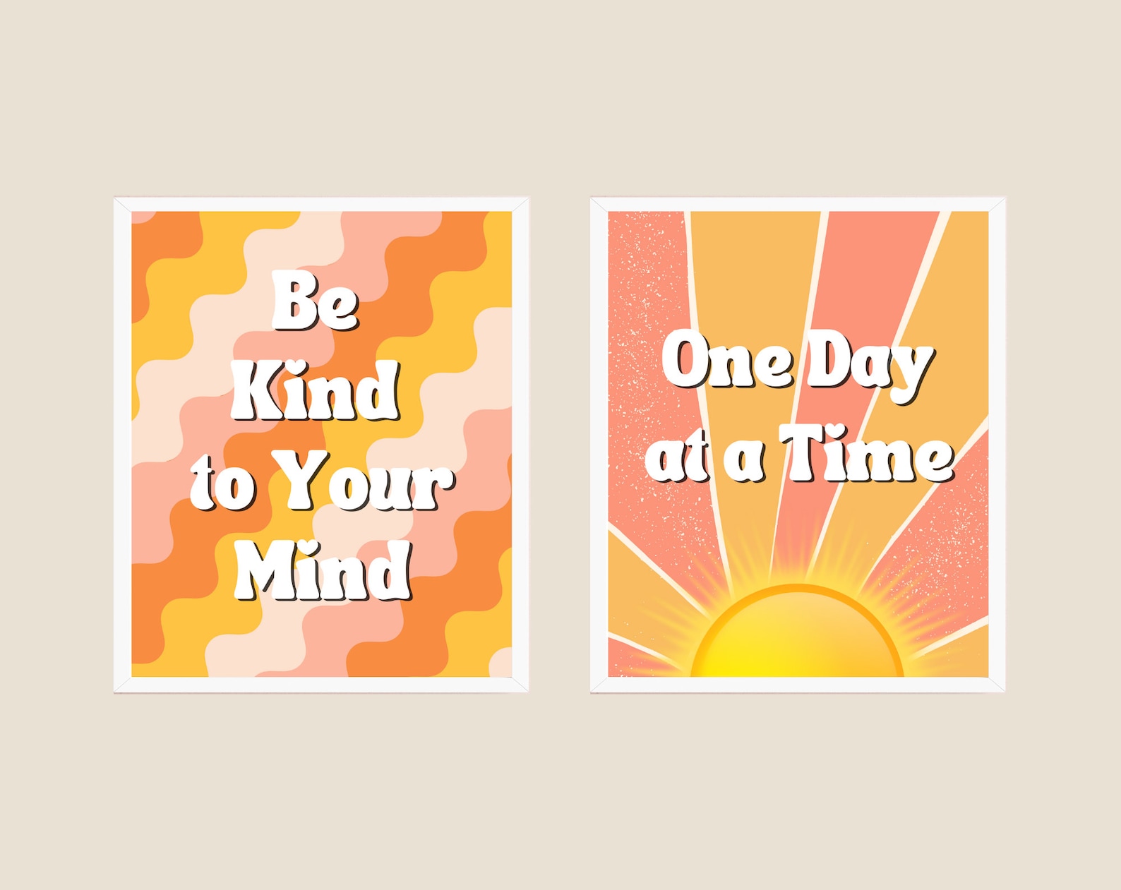 Groovy Growth Mindset Inspirational Posters (set of 8), Retro Growth ...