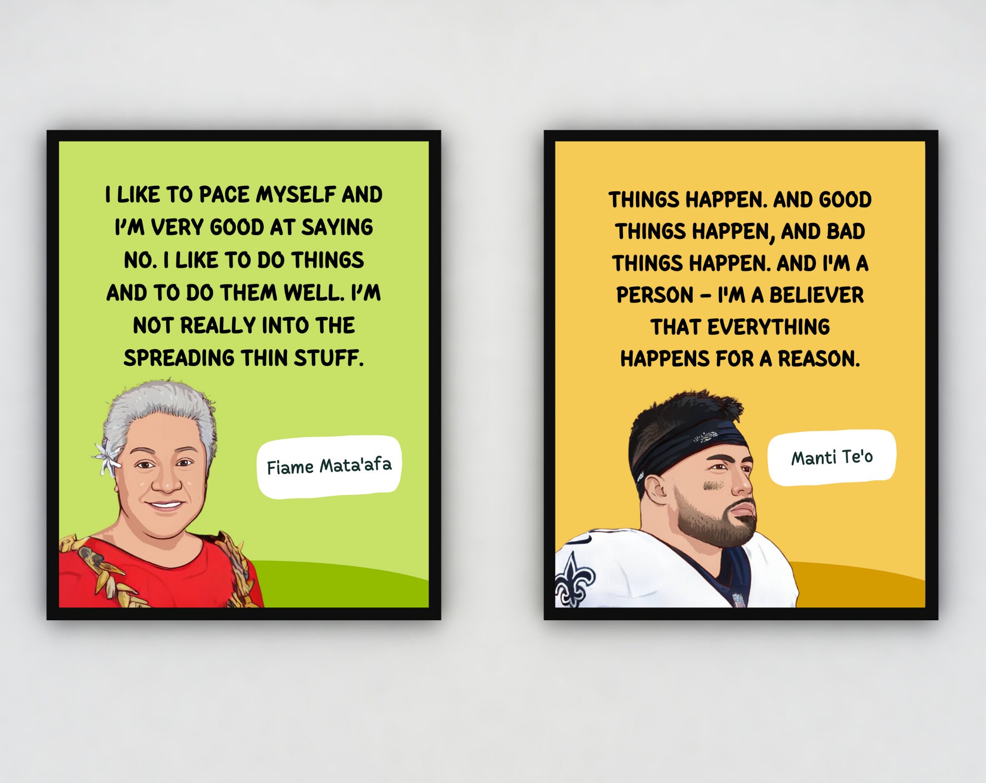 Famous Pacific Islanders Posters-rainbow(set of 8), Asian American ...