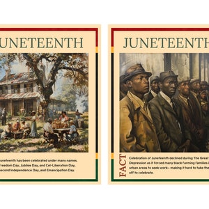 Juneteenth History Posters (set of 8), Freedom Posters, Juneteenth ...