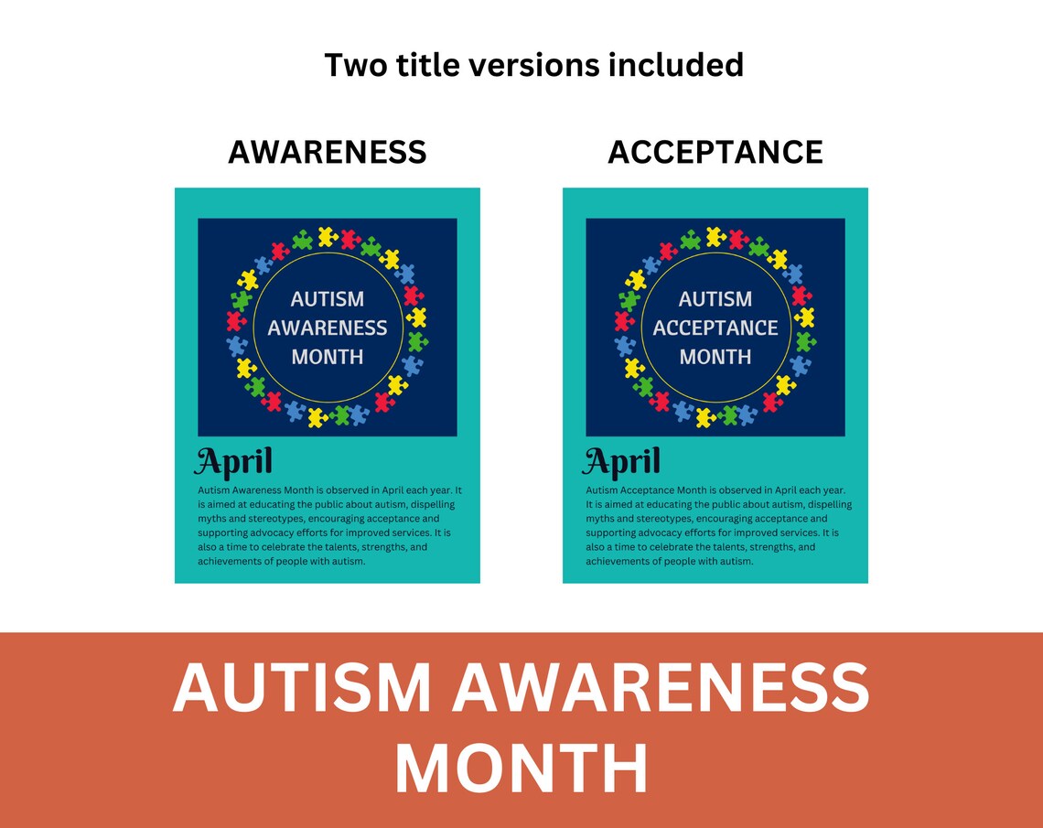 Autism Awareness Month, Famous People With Autism (set of 9 Posters ...