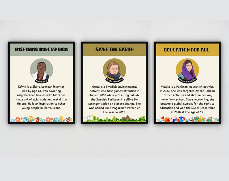 Influential Young People Posters, Bulletin Board, Remarkable Young ...