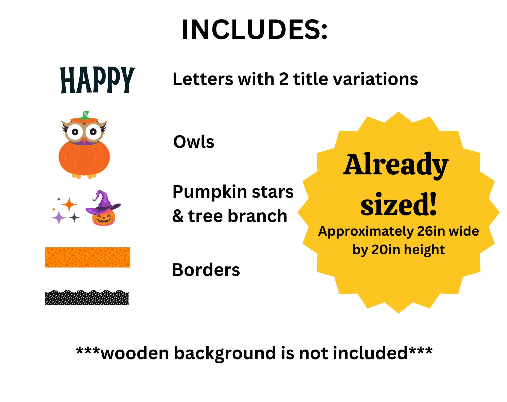Owl Halloween Bulletin Board Kit, Halloween Owl Bulletin Board ...