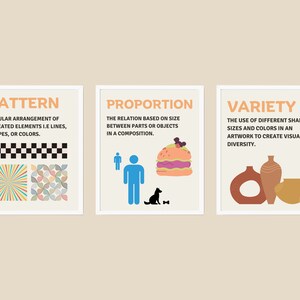 Elements of Art and Principles of Design Posters Bundle, Art Classroom ...