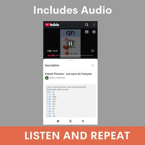 French Sounds Phonics Flashcards, French Classroom (70+ Flashcards ...