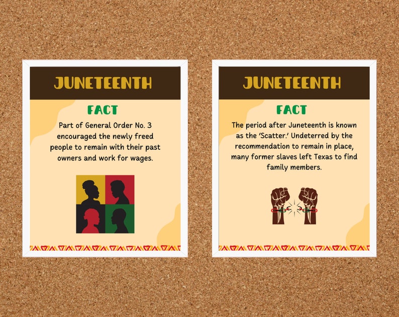 Juneteenth History Posters (set of 8), Freedom Posters, Inspirational ...