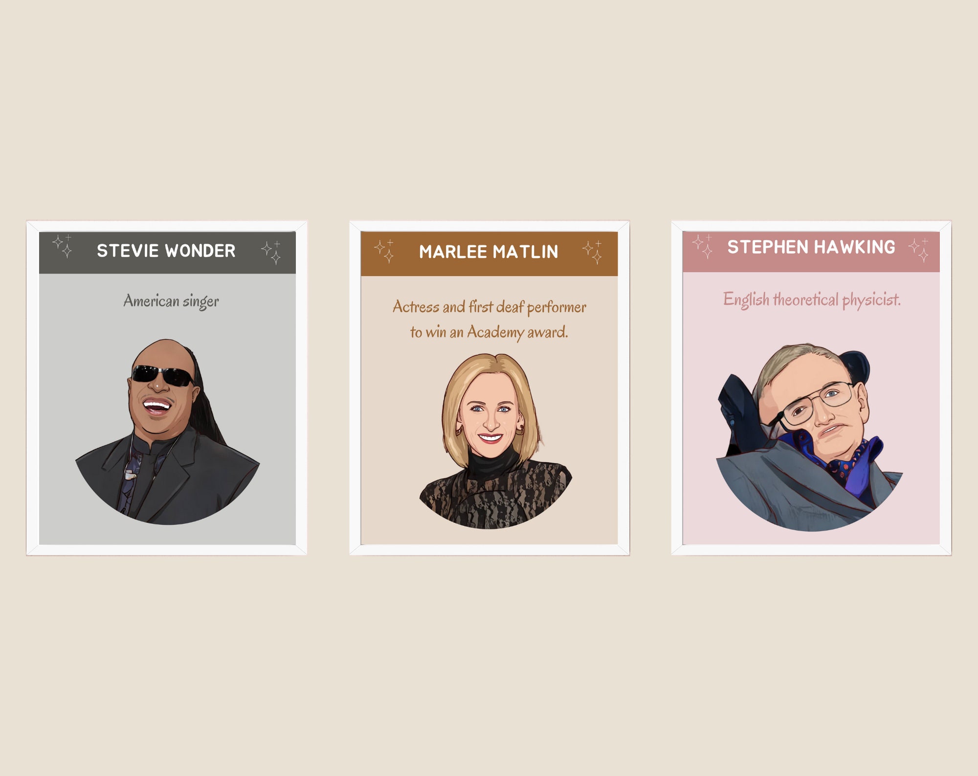 Famous People With Disability Posters (set of 8), Disability Awareness ...