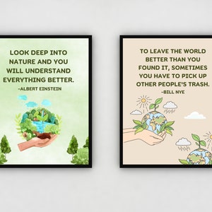 Earth Quotes Posters (set of 8), Environment Quotes, World Earth Day ...