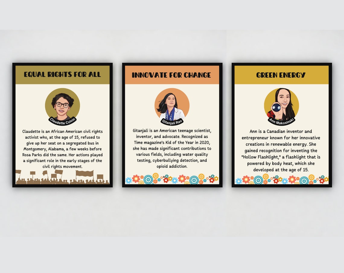 Influential Young People Posters, Bulletin Board, Remarkable Young ...