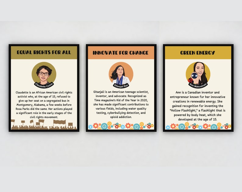 Influential Young People Posters, Bulletin Board, Remarkable Young ...