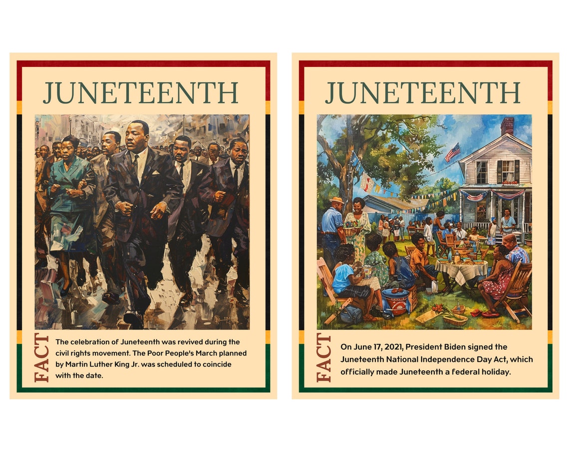 Juneteenth History Posters set of 8, Freedom Posters, Juneteenth ...