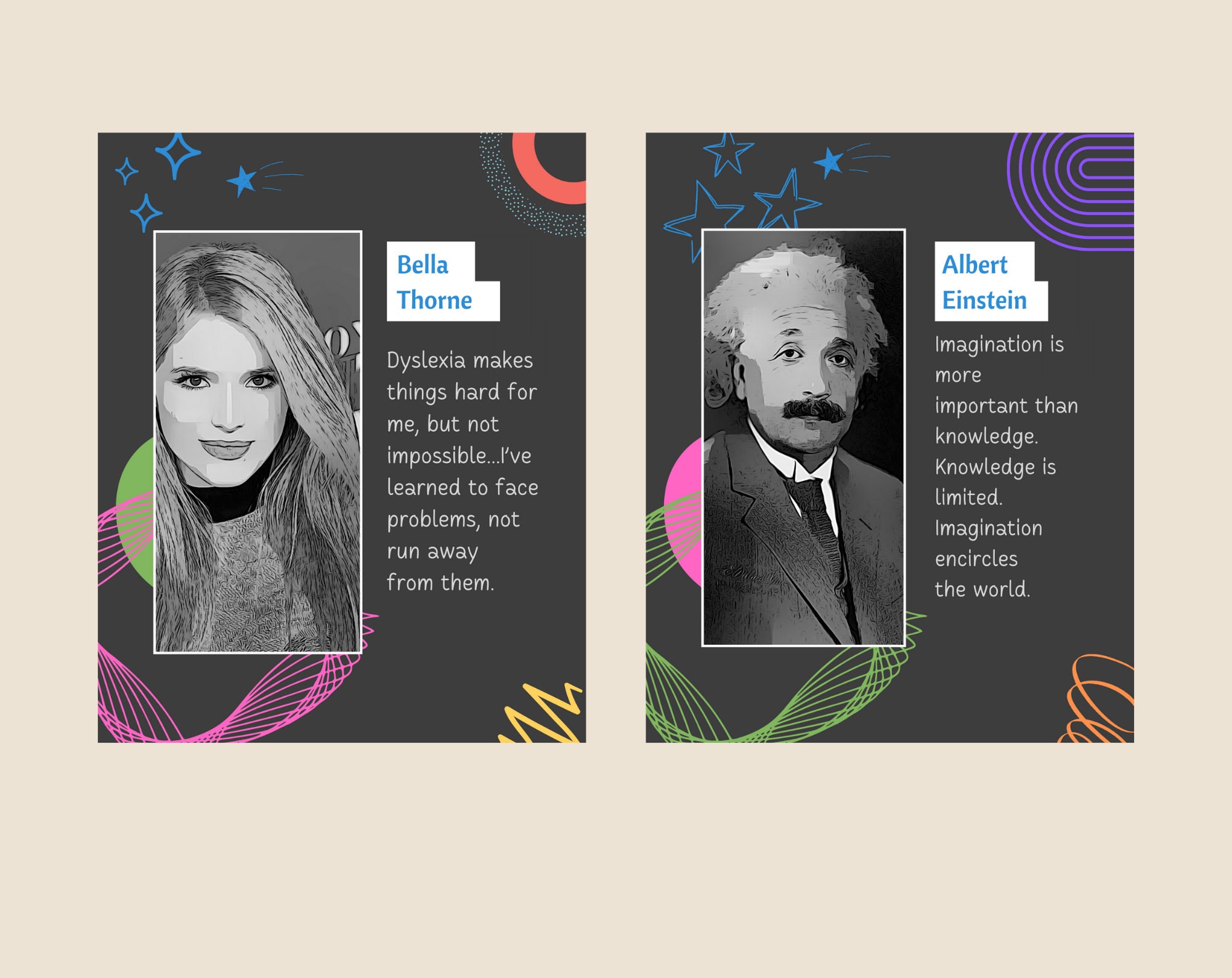 Famous People With Dyslexia Set of 8 Posters, Dyslexia Awareness Month ...