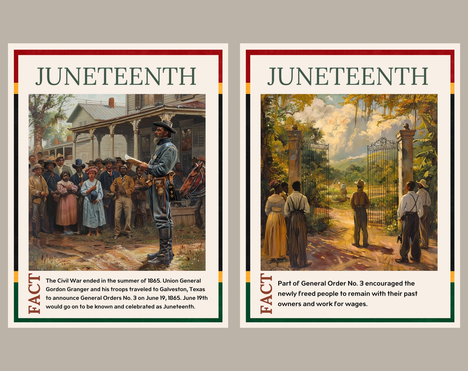 Juneteenth History Posters set of 8, Freedom Posters, Juneteenth ...