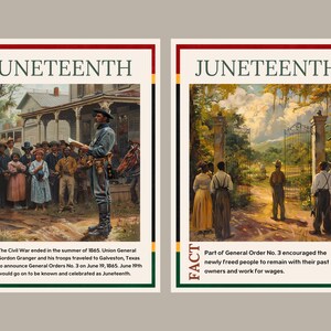 Juneteenth History Posters (set of 8), Freedom Posters, Juneteenth ...