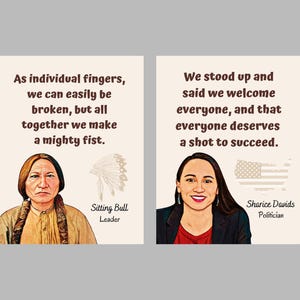 Native American Heritage Month, Famous Native Americans Posters (set of ...